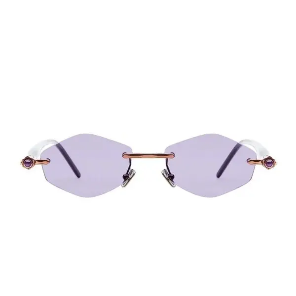 KUBORAUM Rimless Sunglasses - Rose Gold