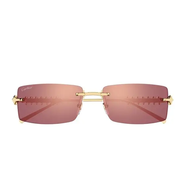 CARTIER Clash De Rimless Sunglasses - Gold