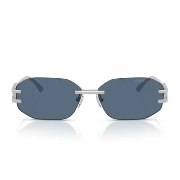 Versace 0 Ve2274 Damier Plaque Sunglasses - Silver