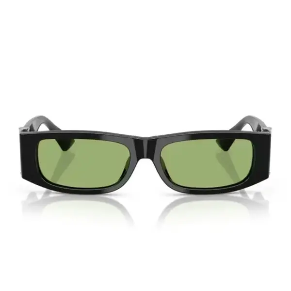 Versace Rectangle Sunglasses With Medusa Detail - Black