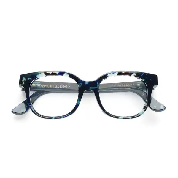 EMMANUELLE KHANH Opus Square Frame Glasses - Blue