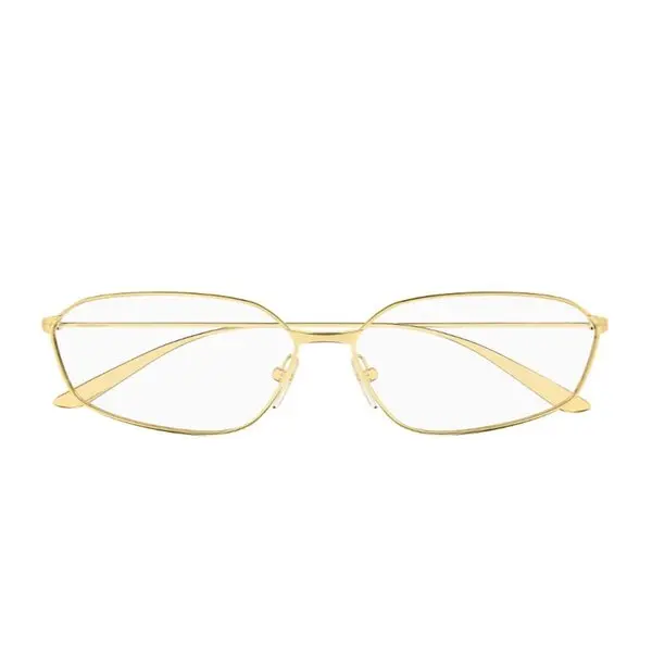 Balenciaga Editorial Oval Eyeglasses - Gold