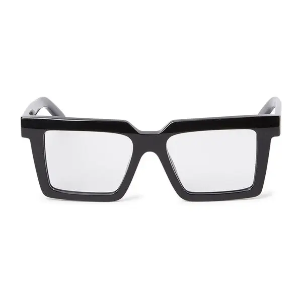 Off White Rectangular Frame Sunglasses - Black