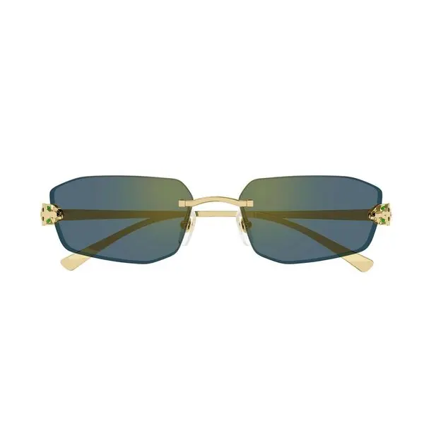 CARTIER Panthère De Rectangle Sunglasses - Gold