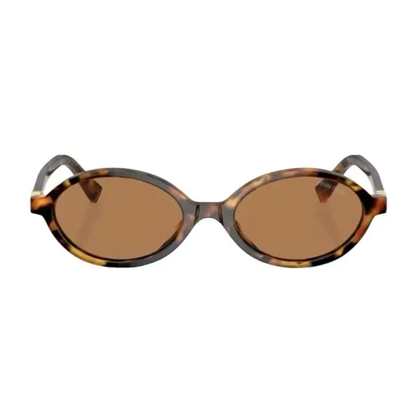 Miu Miu Acetate Frame With Logo - Brown