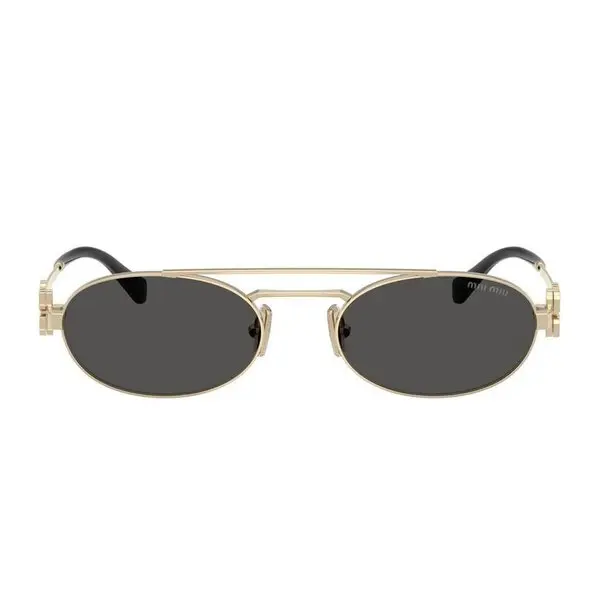 Miu Miu Logo Line Sunglasses - Gold