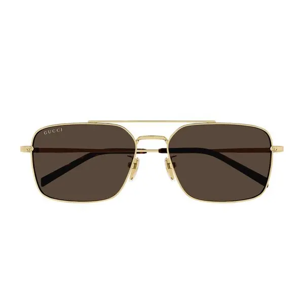 Gucci Gg1957sa Linea Institutional Logo Sunglasses - Gold