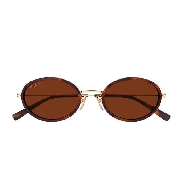 Gucci Gg1980s Linea Emblem Sunglasses - Havana