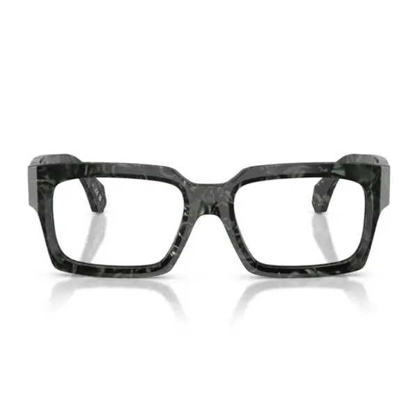 ALAIN MIKLI Acetate Rectangle Eyeglasses - Olive Green