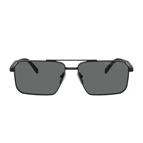 Prada Rectangular Polarized Sunglasses - Black