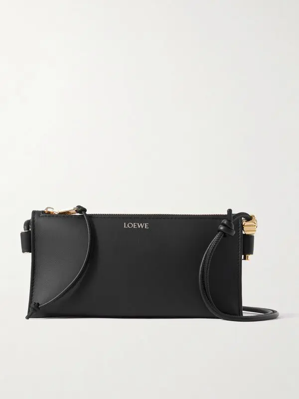 Loewe Joya Embellished Leather Shoulder Bag - Black