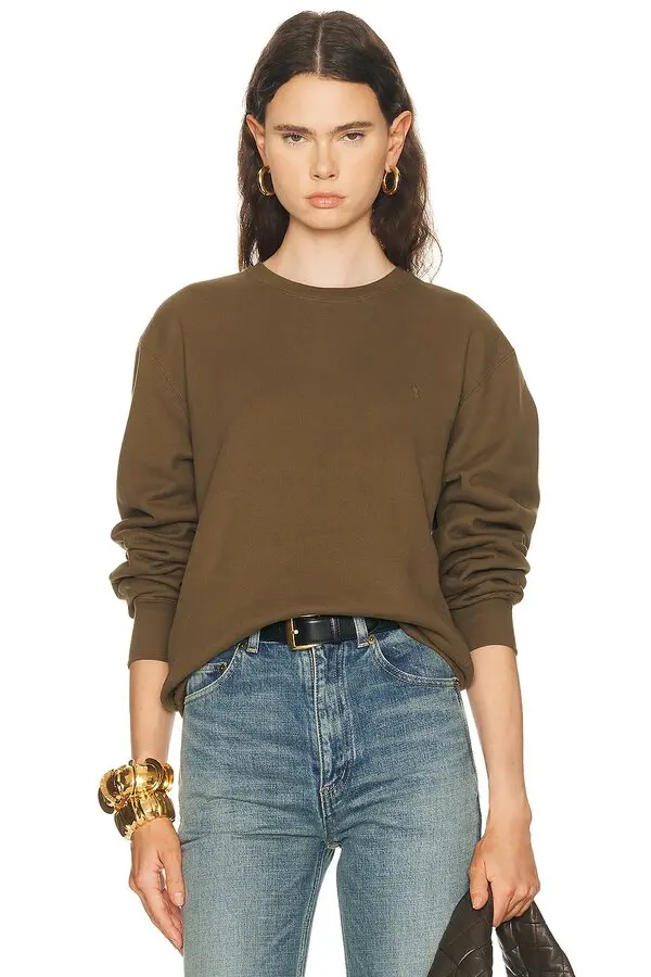 Saint Laurent Pullover Sweatshirt - Pesto