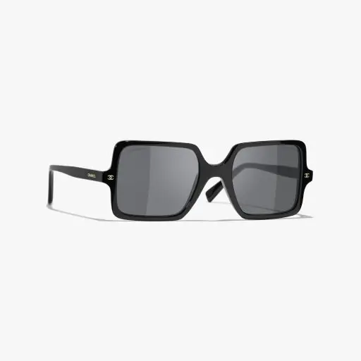 Chanel Square Sunglasses - Black