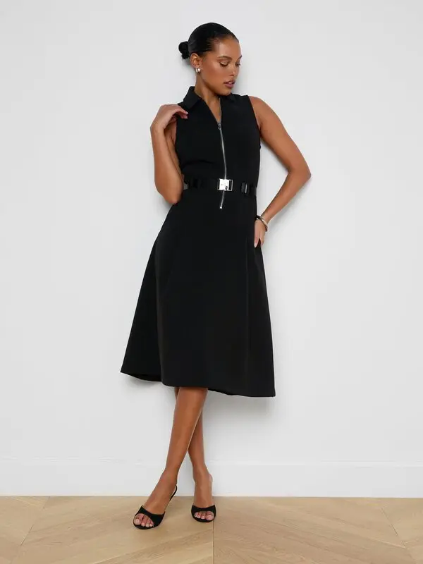 L'Agence Kylo Shirt Dress - Black