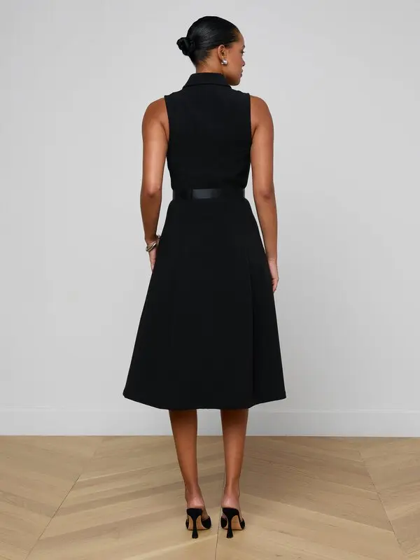 L'Agence Kylo Shirt Dress - Black