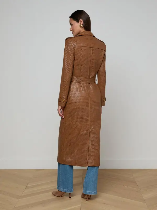 L'Agence Baylee Leather Trench Coat
