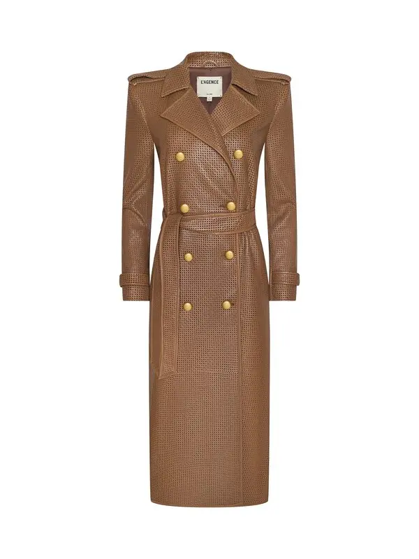L'Agence Baylee Leather Trench Coat