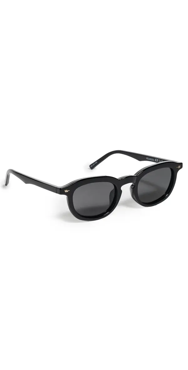 Le Specs Heart Throb Round Frame Sunglasses - Black