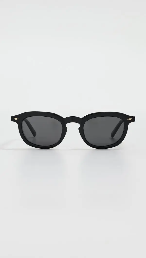 Le Specs Heart Throb Round Frame Sunglasses - Black