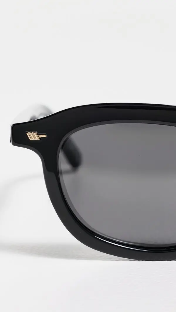 Le Specs Heart Throb Round Frame Sunglasses - Black