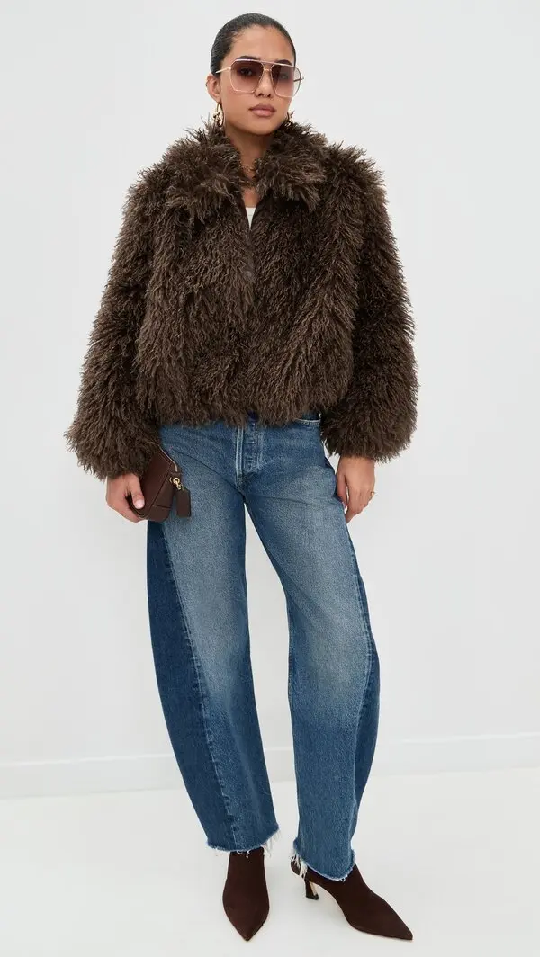 Astr The Label Kamrath Faux Fur Jacket