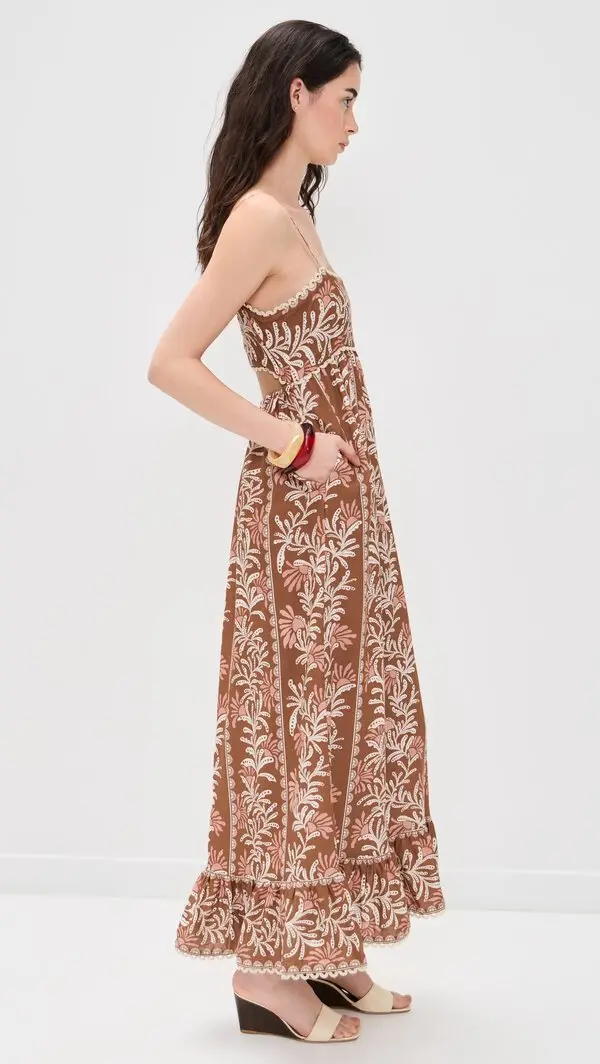 Saylor Miuccia Floral Print Midi Dress