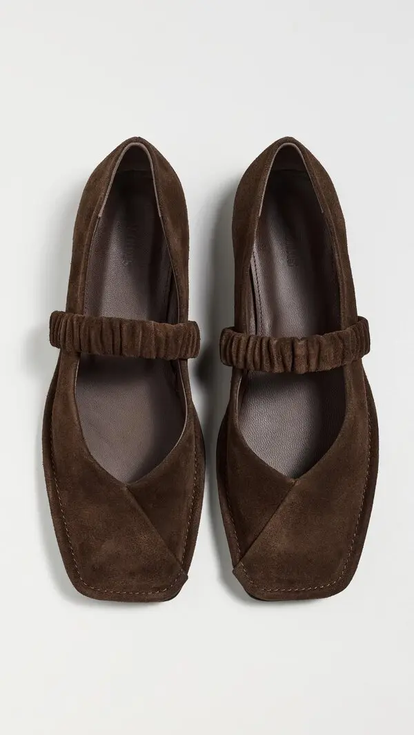 ALOHAS Lautan Suede Leather Ballet Flats - Suede Brown