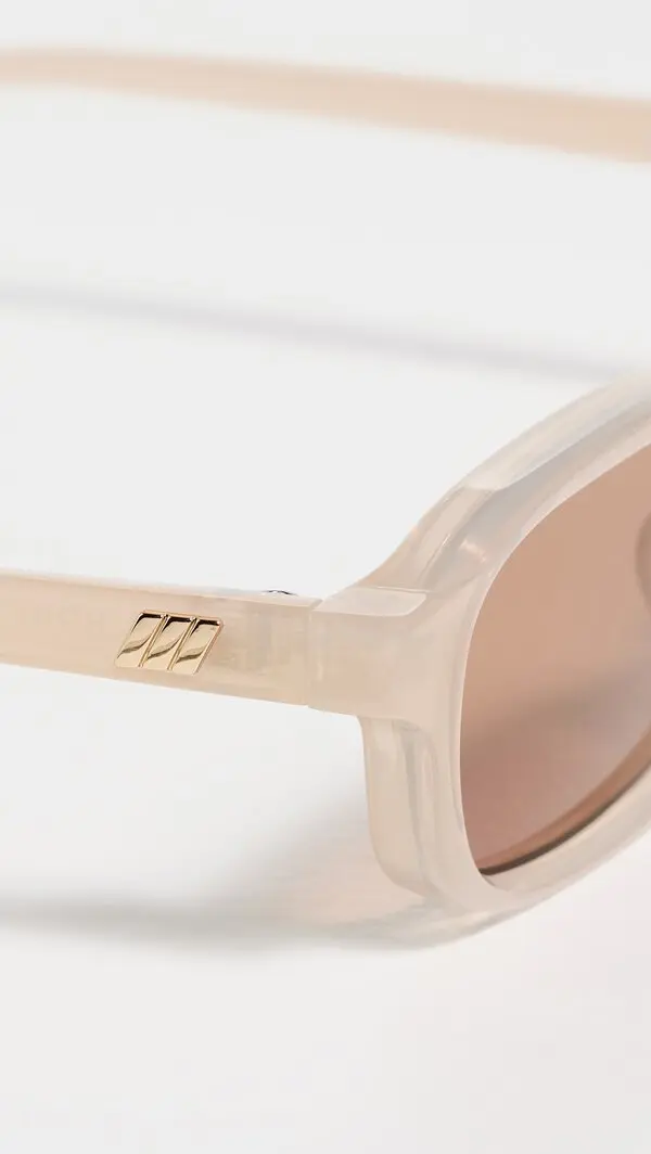 Le Specs Rectangle Sunglasses - Nude