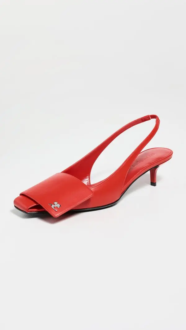 COURREGES Fold Kitten Slingbacks