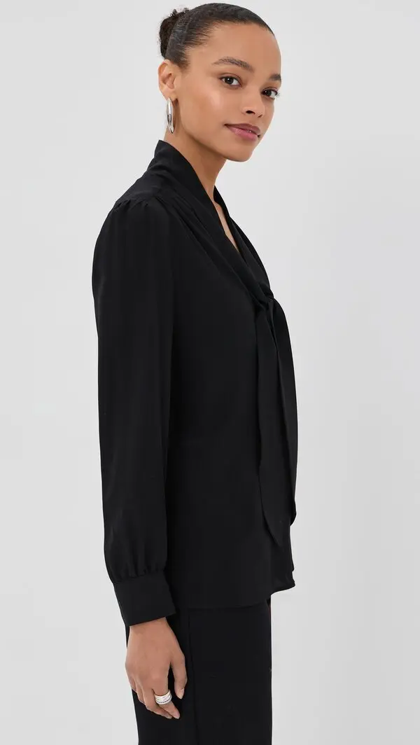 NILI LOTAN Colt Silk Blouse - Black