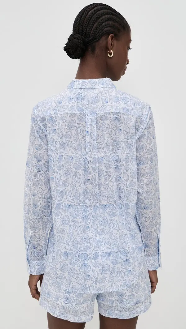 MAREA Seashell Print Cotton Shirt