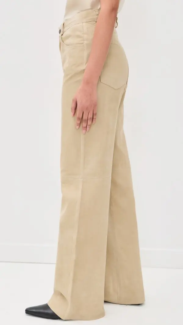 HAIKURE Korea Suede Pants - Beige