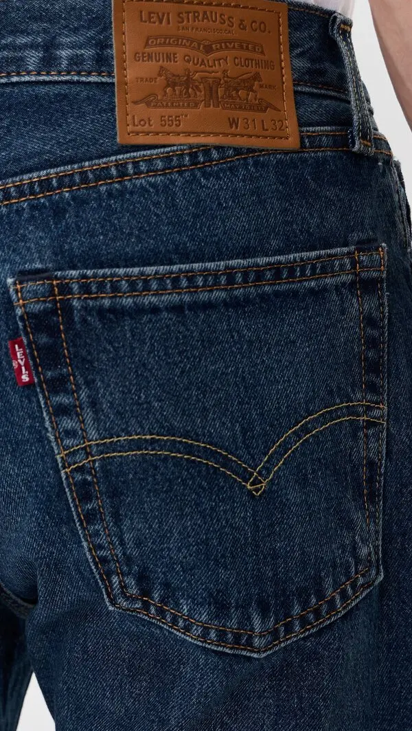 LEVI'S 555 Relaxed Straight Jeans - Check The Score