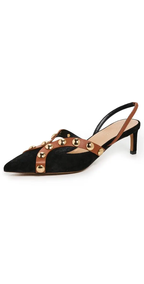 Ulla Johnson Vendome Studded Kitten Heels