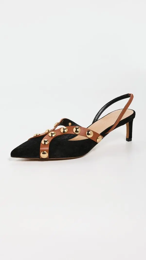 Ulla Johnson Vendome Studded Kitten Heels