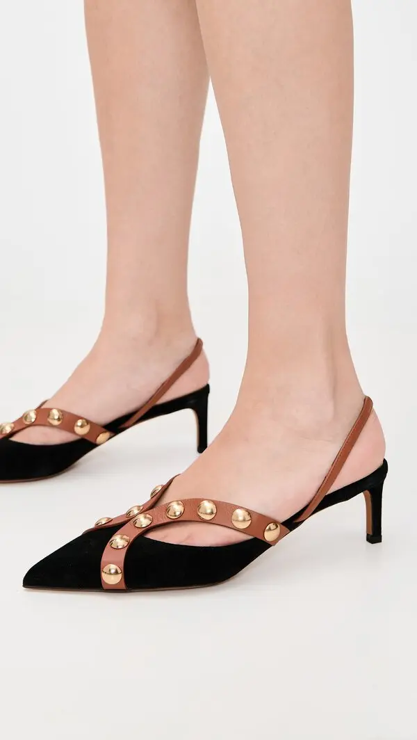 Ulla Johnson Vendome Studded Kitten Heels