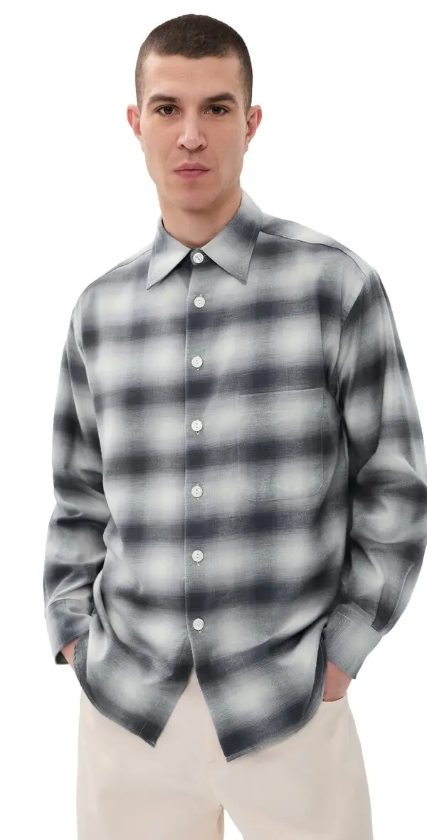AARON LEVINE Shadow Flannel - Granite