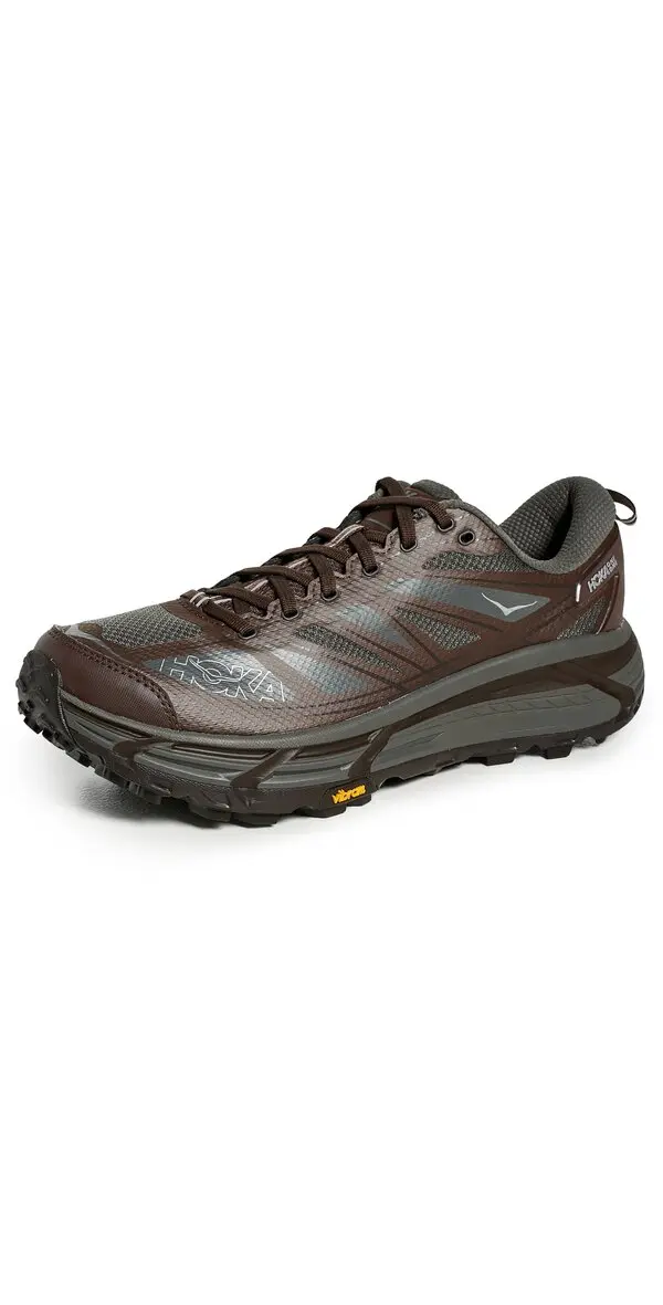 HOKA® Mafate Speed 2 Performance Sneakers - Asphalt Grey/walnut