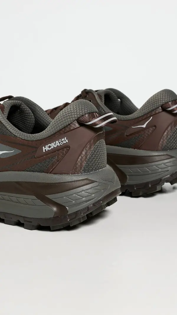 HOKA® Mafate Speed 2 Performance Sneakers - Asphalt Grey/walnut