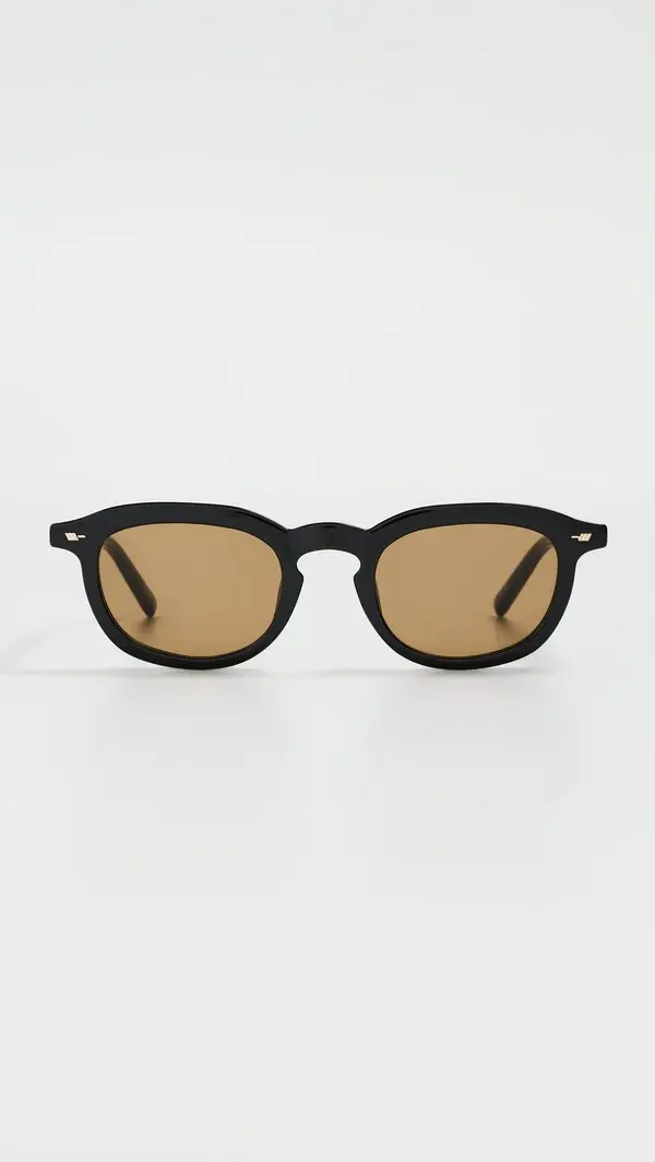 Le Specs Heart Throb Round Sunglasses - Black