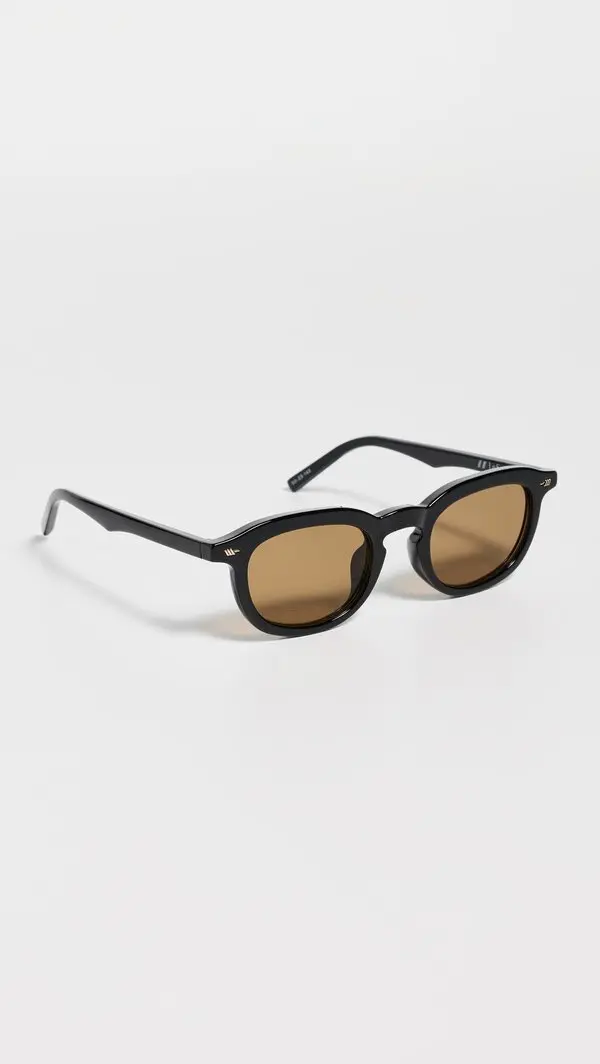 Le Specs Heart Throb Round Sunglasses - Black