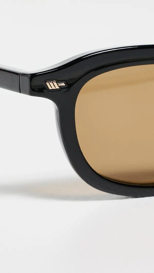 Le Specs Heart Throb Round Sunglasses - Black
