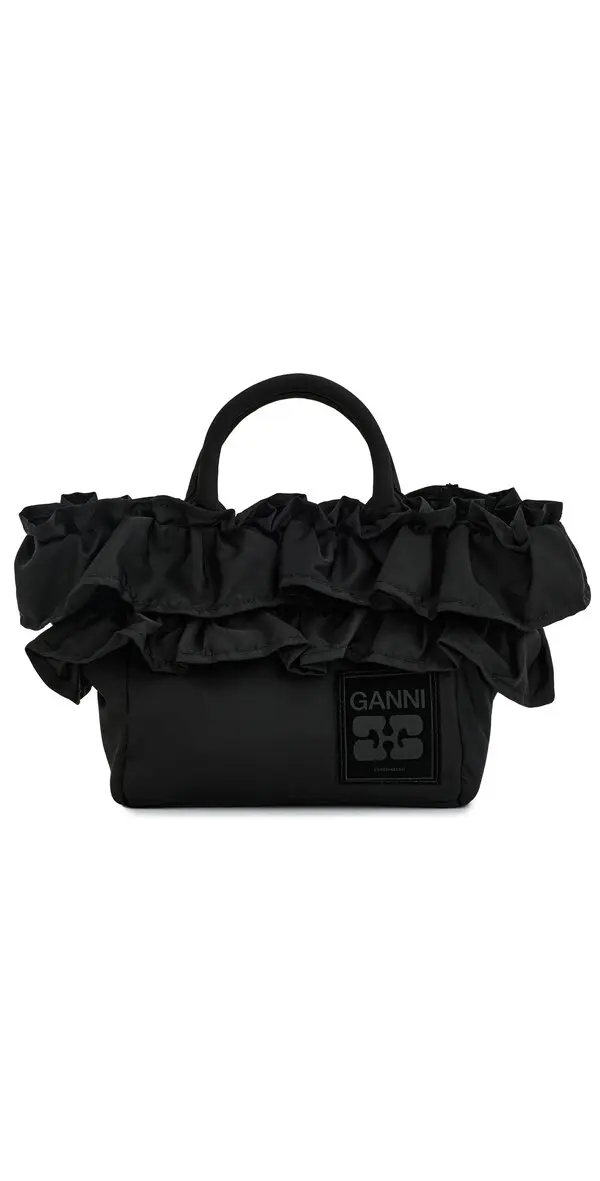 GANNI Mini Shopper Ruffle Bag