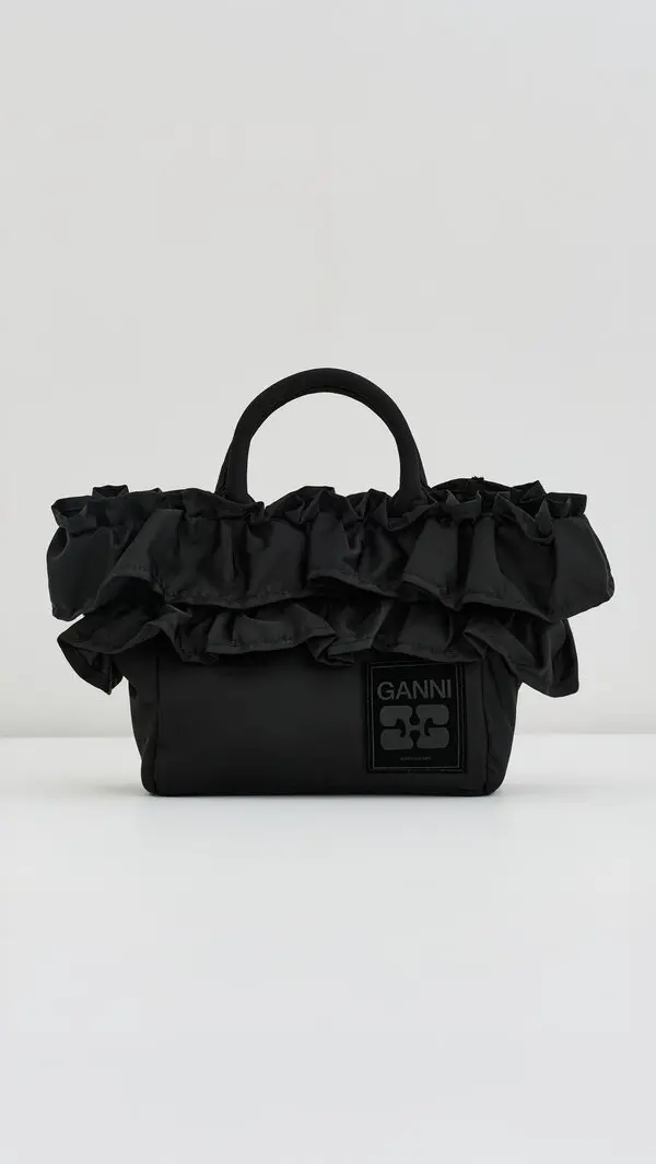 GANNI Mini Shopper Ruffle Bag
