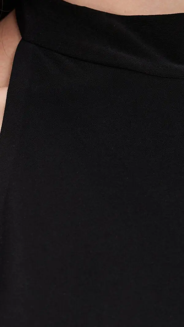 Norma Kamali Halterneck Maxi Dress With Slit - Black