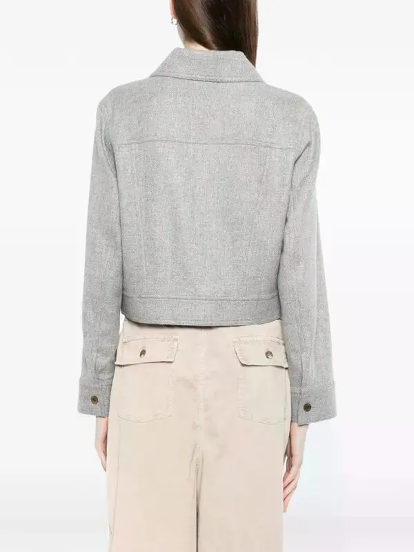 N.peal Cashmere Cropped Jacket - Grey