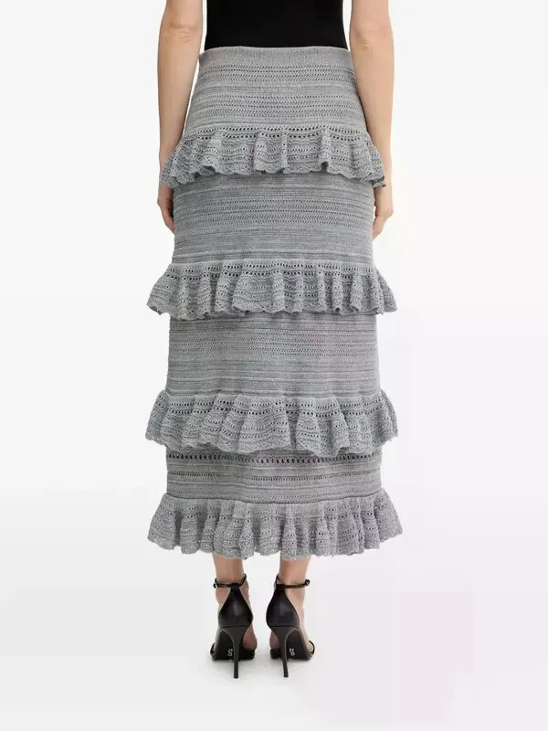 Luisa Spagnoli Ruffled Midi Skirt
