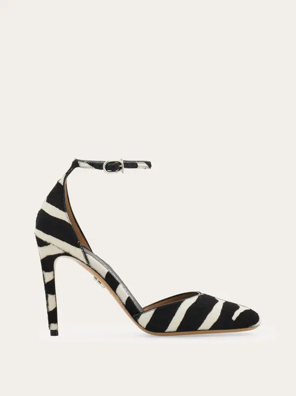 FERRAGAMO Pony Skin Stiletto Pumps - Black