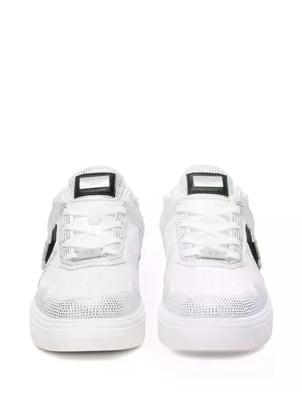 Philipp Plein Sk8r Rhinestone Low-top Sneakers - White