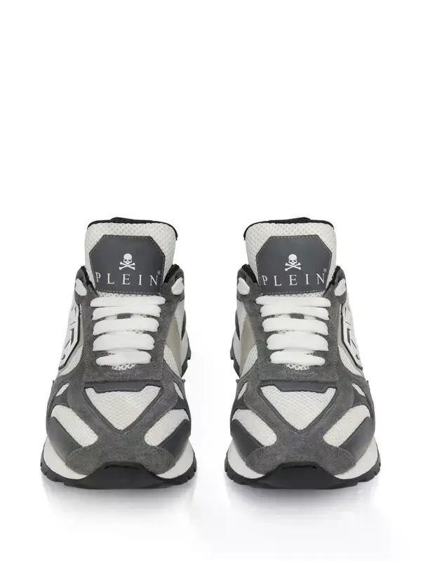 Philipp Plein Logo Patch Runner Sneakers - Grey